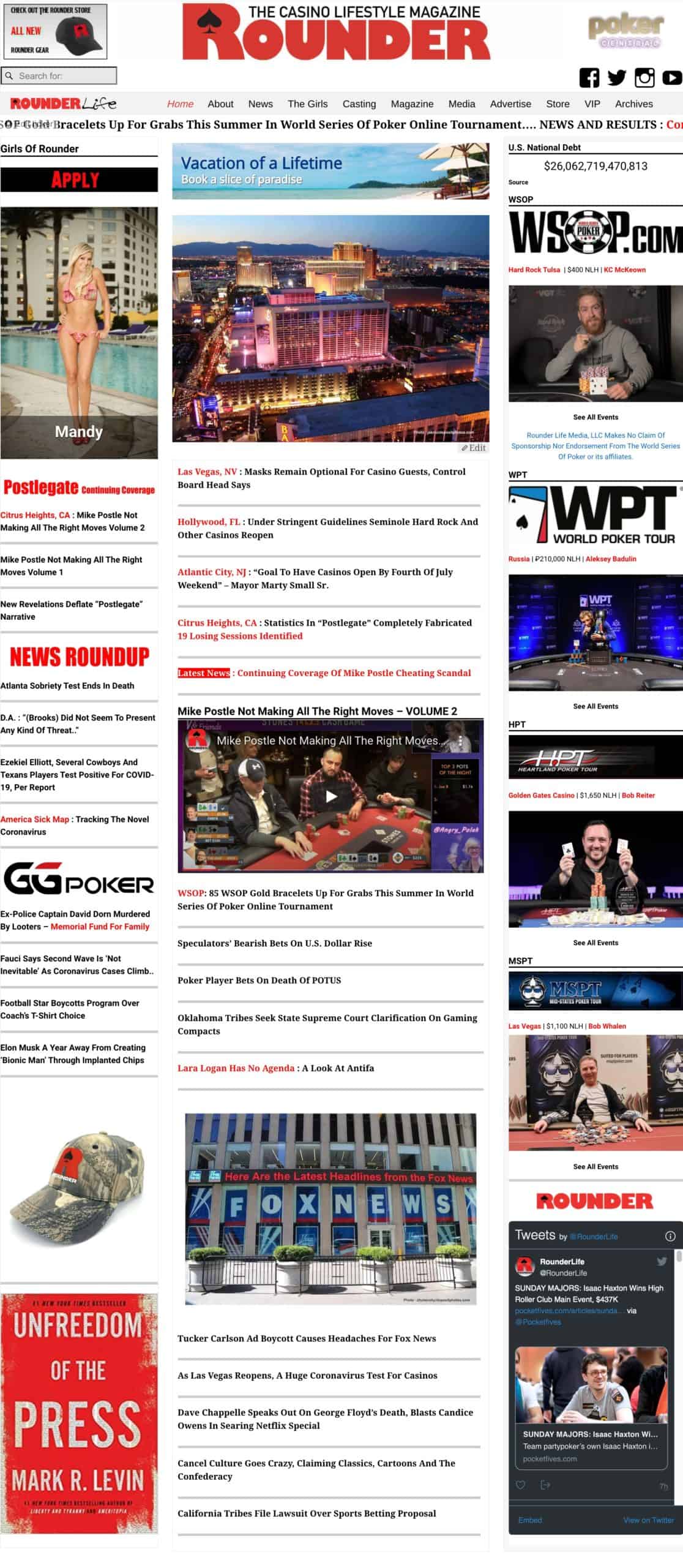 JUNE 15, 2020 HEADLINES – MASKS – Rounder
